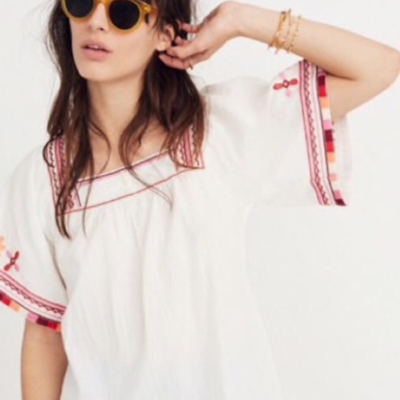 Madewell | Tops | Nwt Madewell Embroidered Sandblossom Top | Poshmark